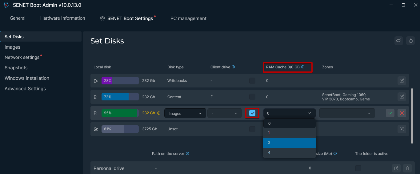 How to configure Ram Cache for SENET Boot? – ENESTECH Software