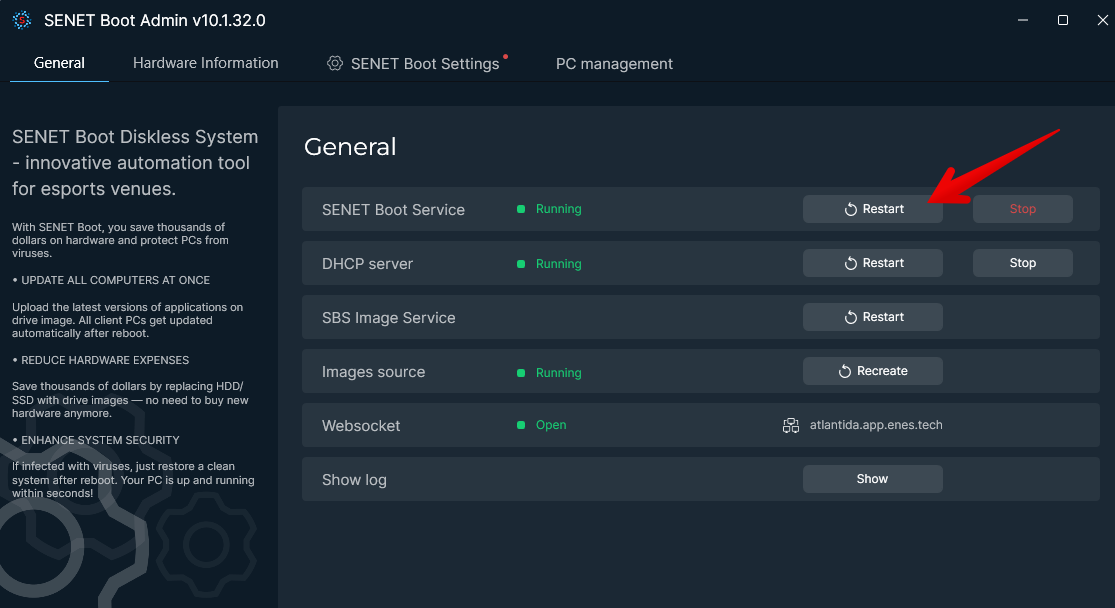 Step 2. Setting up network – ENESTECH Software
