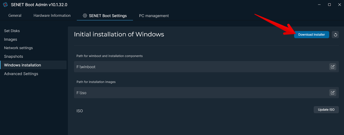 Step 4. Creating image/Installing Windows – ENESTECH Software