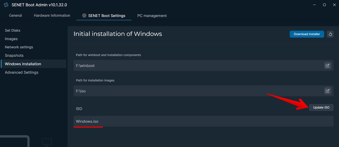 Step 4. Creating image/Installing Windows – ENESTECH Software