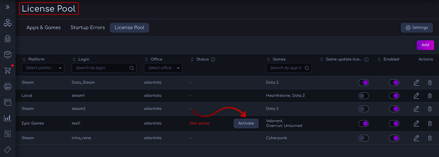 How to activate licenses for Epic Games – ENESTECH Software