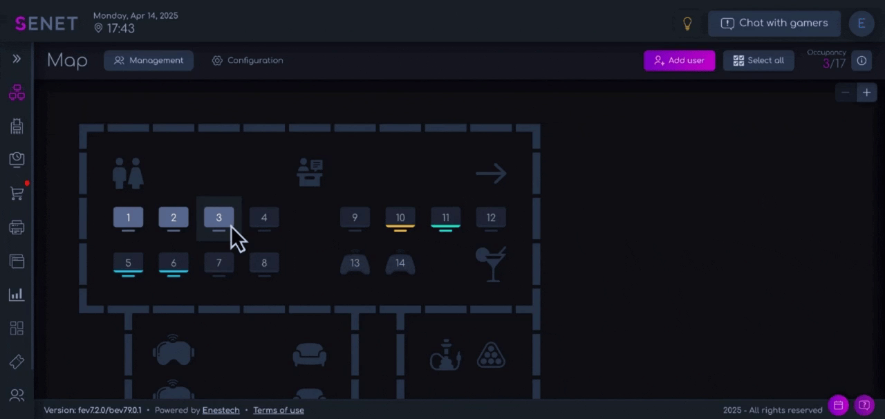 How to Turn PCs On/Off from the Venue Map – ENESTECH Software