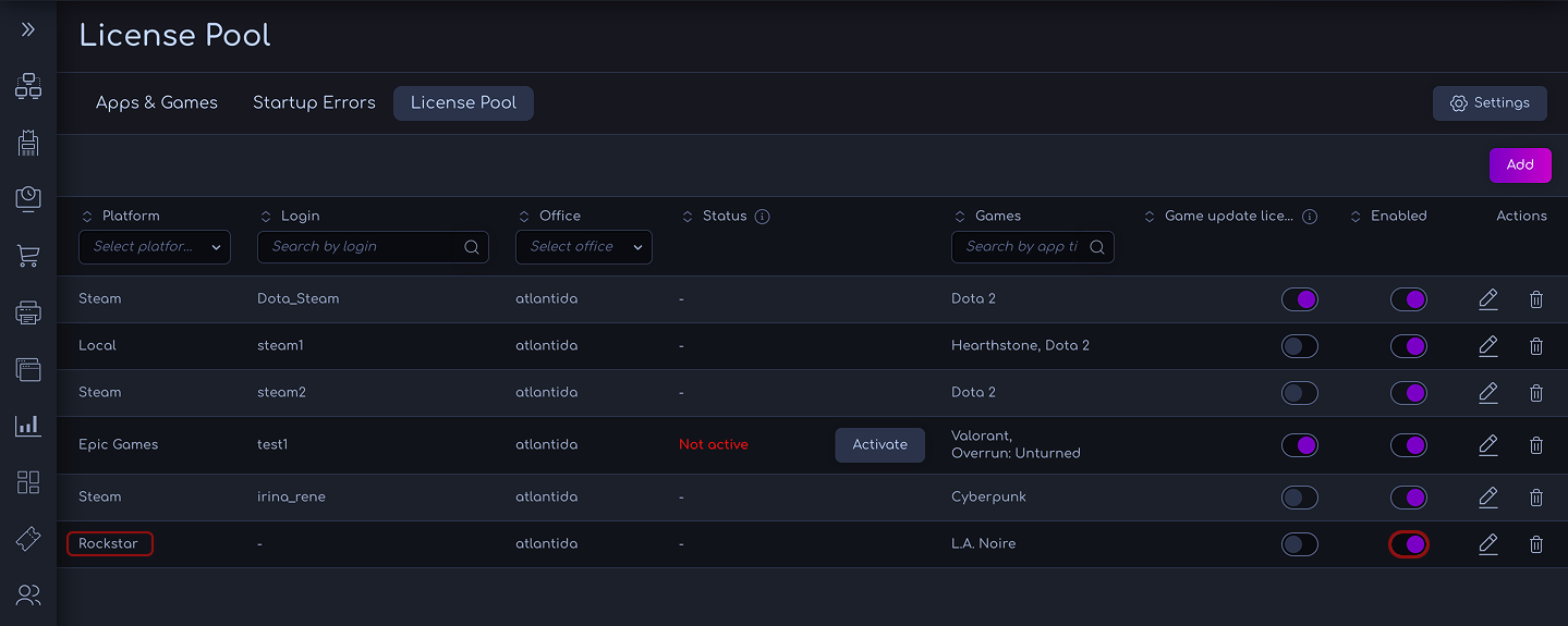 How to Add Rockstar Licenses – ENESTECH Software